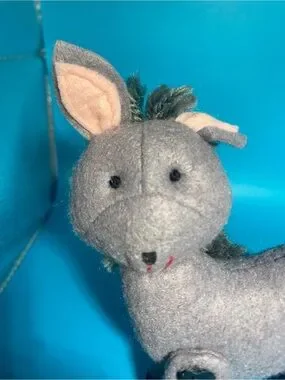 Toys | Homemade Button Gray Donkey Plush 6 | Poshmark
